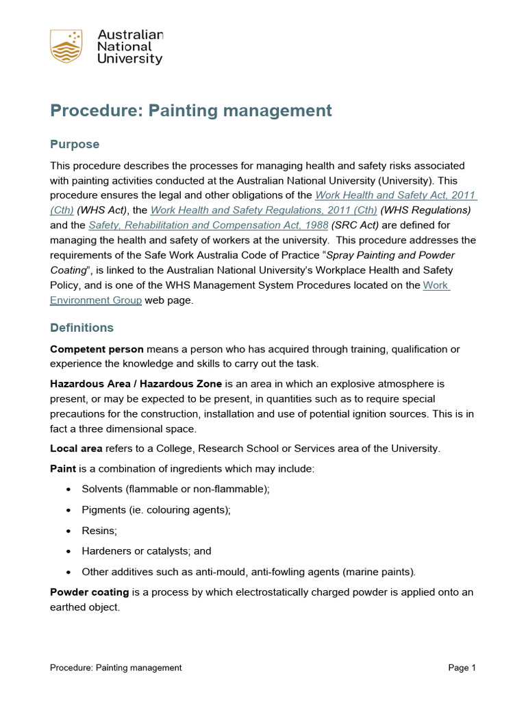 Spray Painting Management | PDF | Personal Protective Equipment | Paint