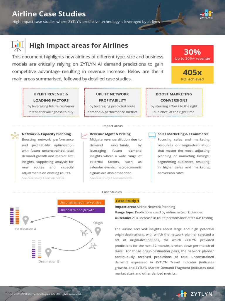 Airlines Case Study - ZYTLYN-v2 | PDF | Pricing | Airlines