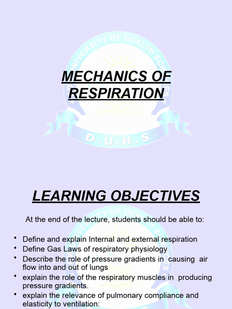 PHYSIO Mechanics of Respiration | Download Free PDF | Respiratory System | Breathing