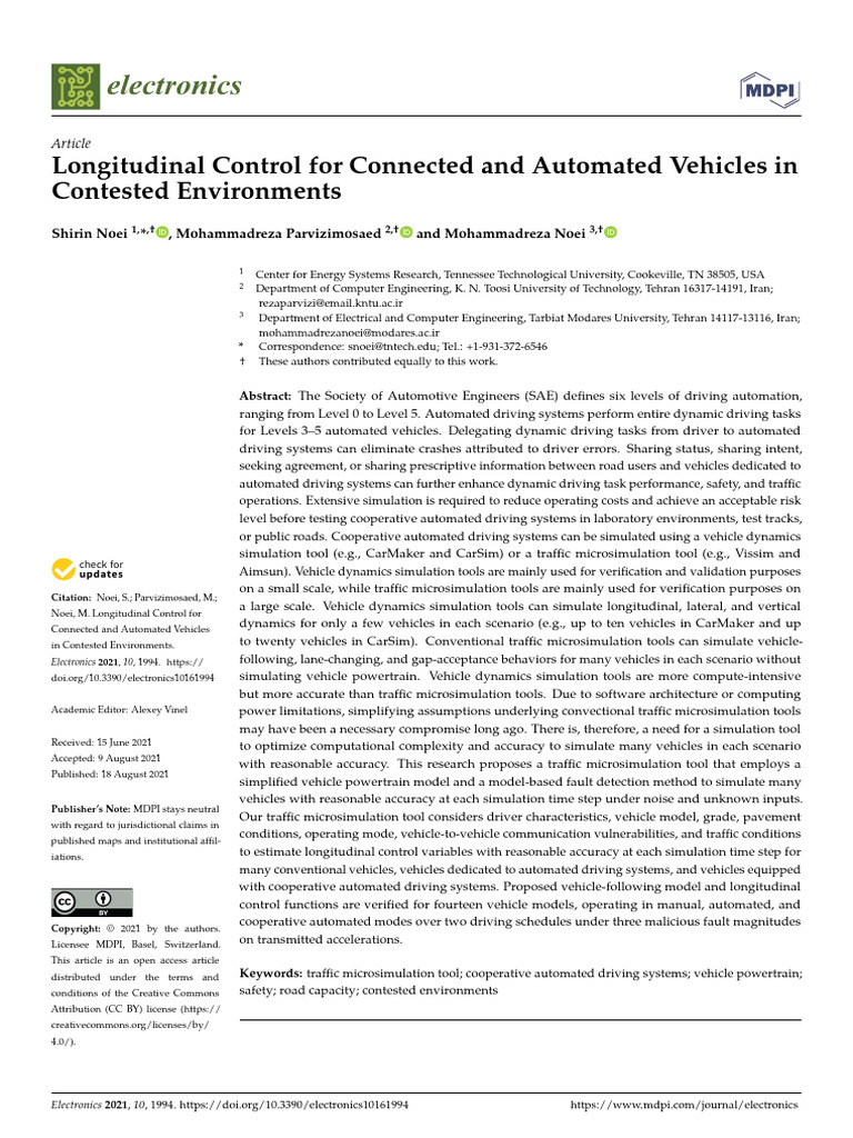 Electronics 10 01994 v3 | PDF | Simulation | Automation