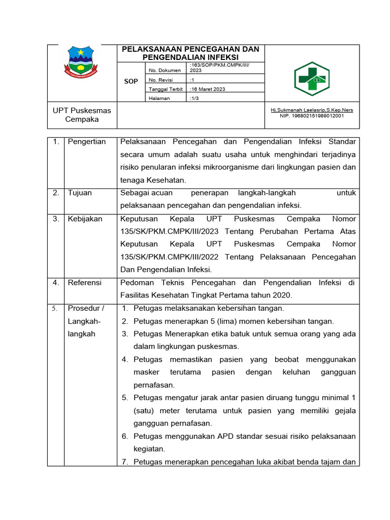 SOP Pelaksanaan PPI | PDF | Pengembangan Diri | Kesehatan Holistik