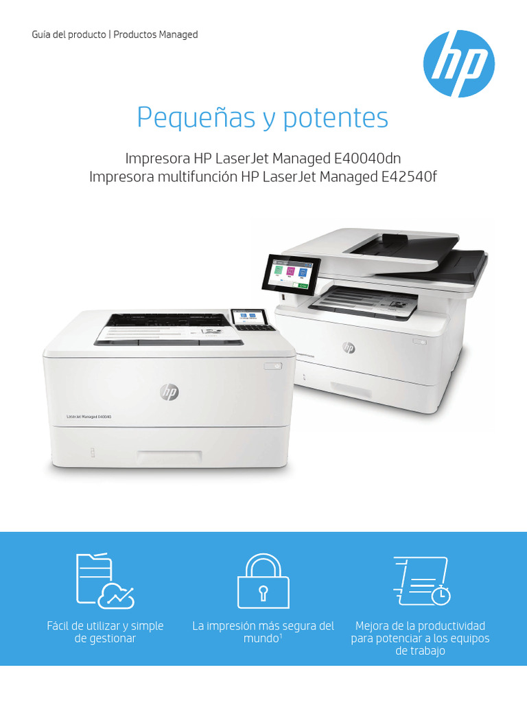 HP E40040dn y E42540f | PDF | Impresora (Computación) | Mac OS