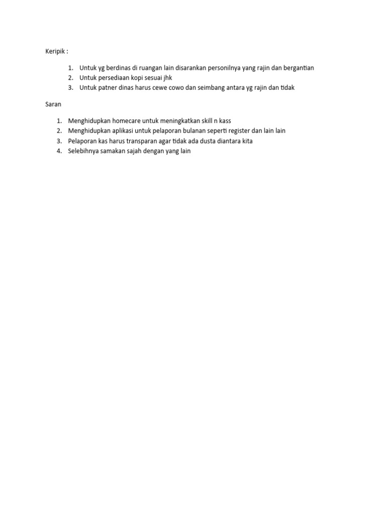Cara Membuat Kritik Dan Saran Pdf