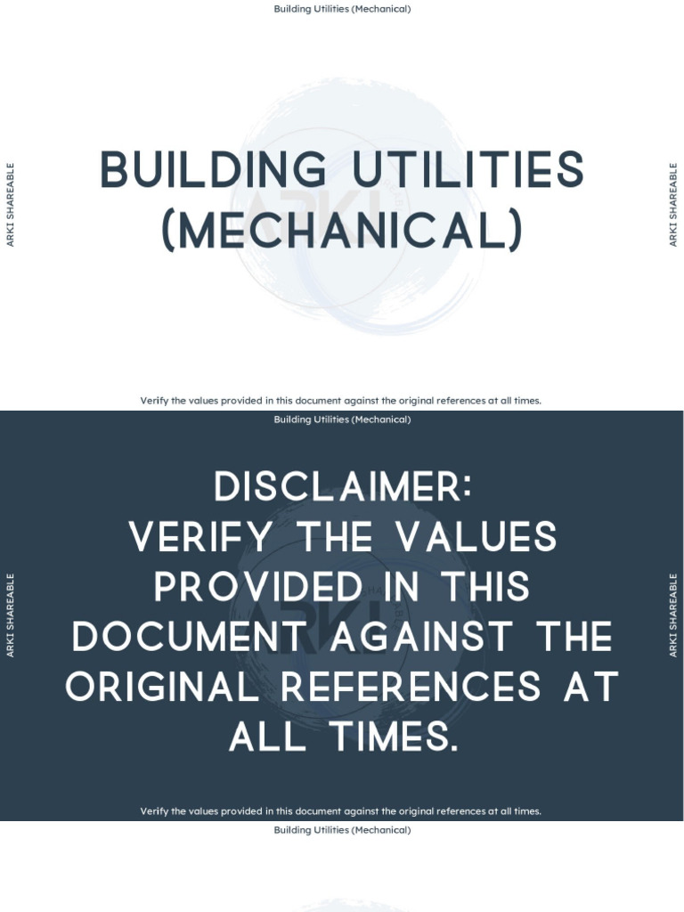 Building Utilities Mechanical | PDF