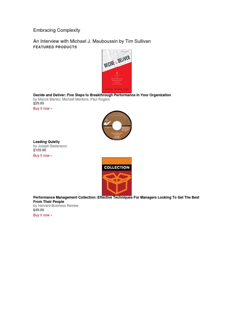 Embracing Complexity | PDF | Emergence | Causality