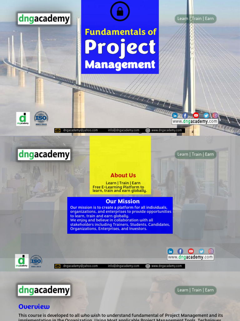 DNG Academy: Project Management Course | PDF | Project Management ...