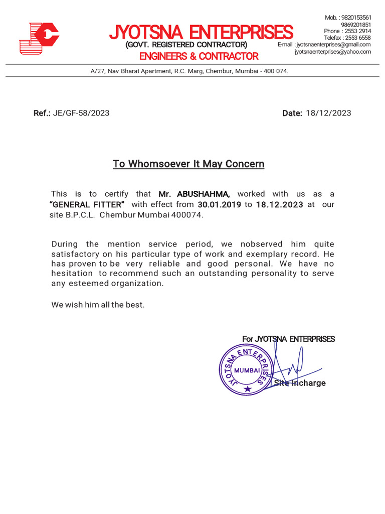 Jyotsna Enterprises New Khan | PDF