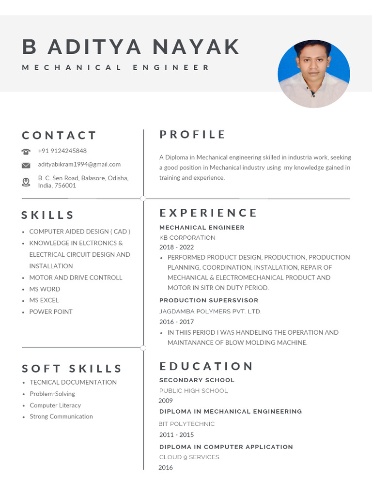 B Aditya Nayak CV Final | PDF | Technology & Engineering