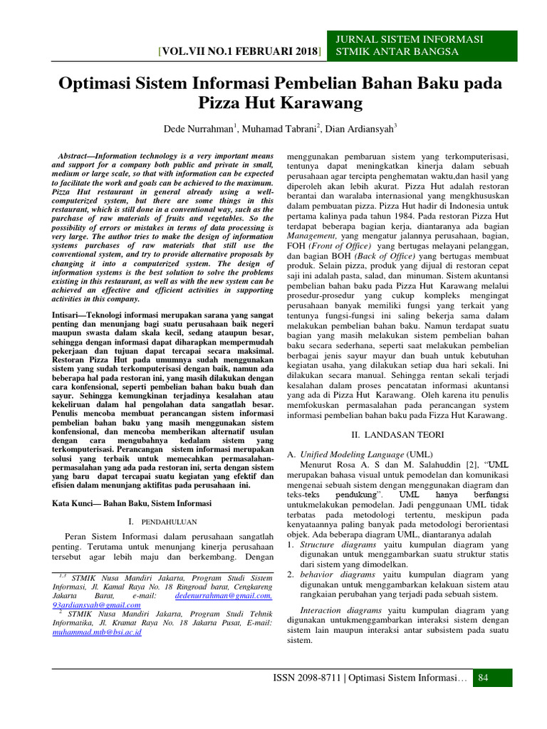 Optimasi Sistem Informasi Pembelian Baha | PDF