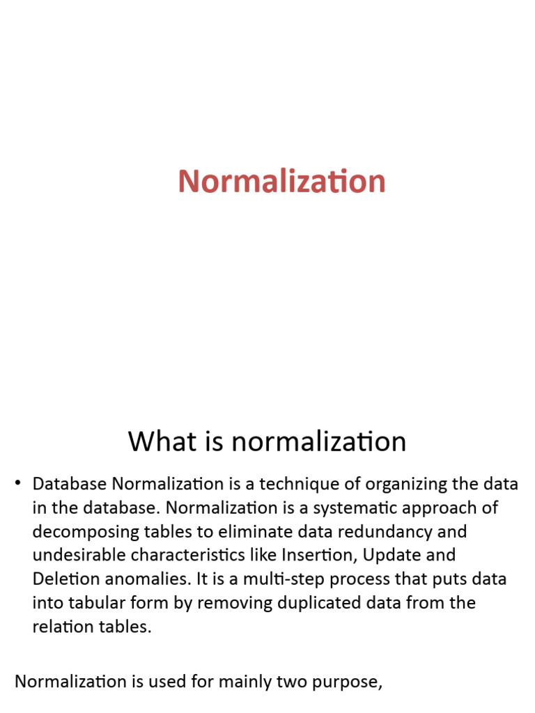 Normalization | Download Free PDF | Data Management | Databases
