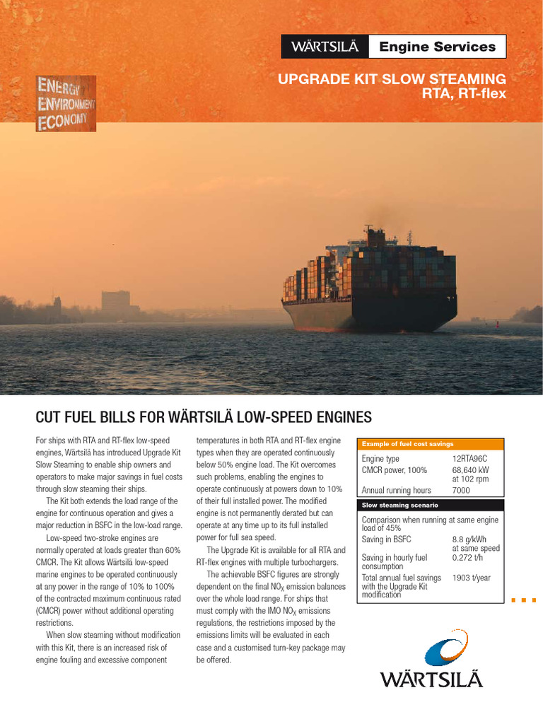 Wartsila Slow-Steaming-Upgrade | PDF | Engines | Turbocharger Wartsila Slow-Steaming-Upgrade | PDF | Engines | Turbocharger