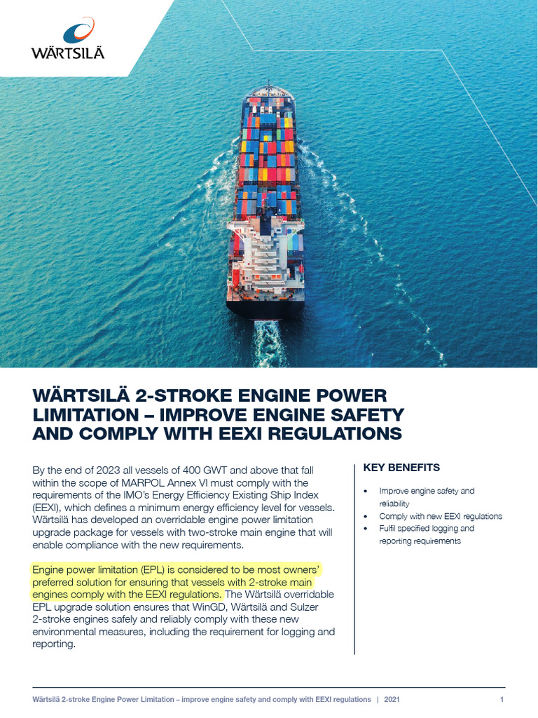 Wartsila 2 Stroke Engine Power Limitation Leaflet | PDF