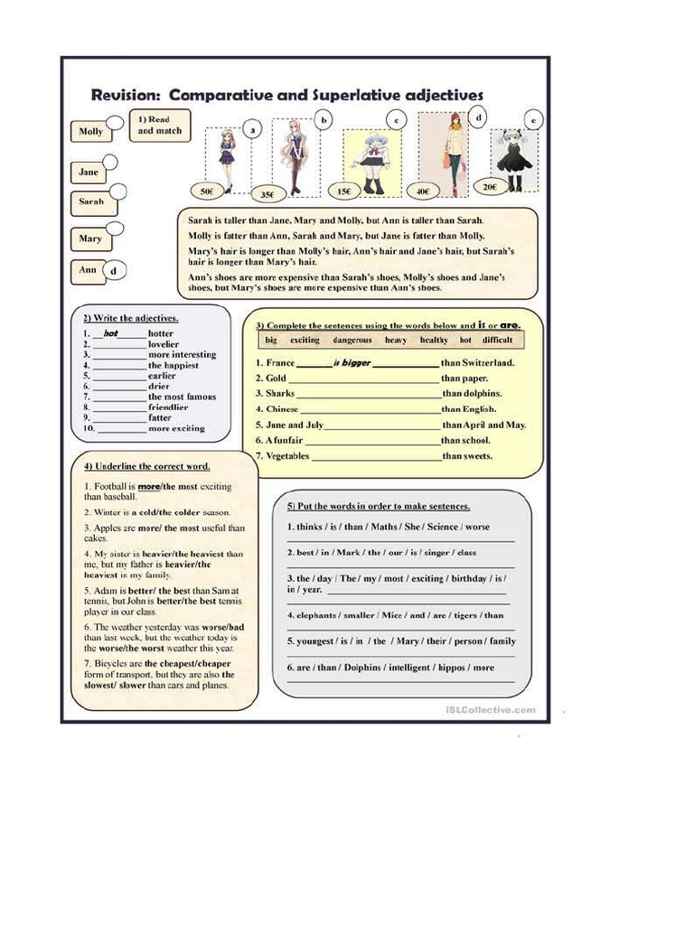Adjective Degrees | PDF