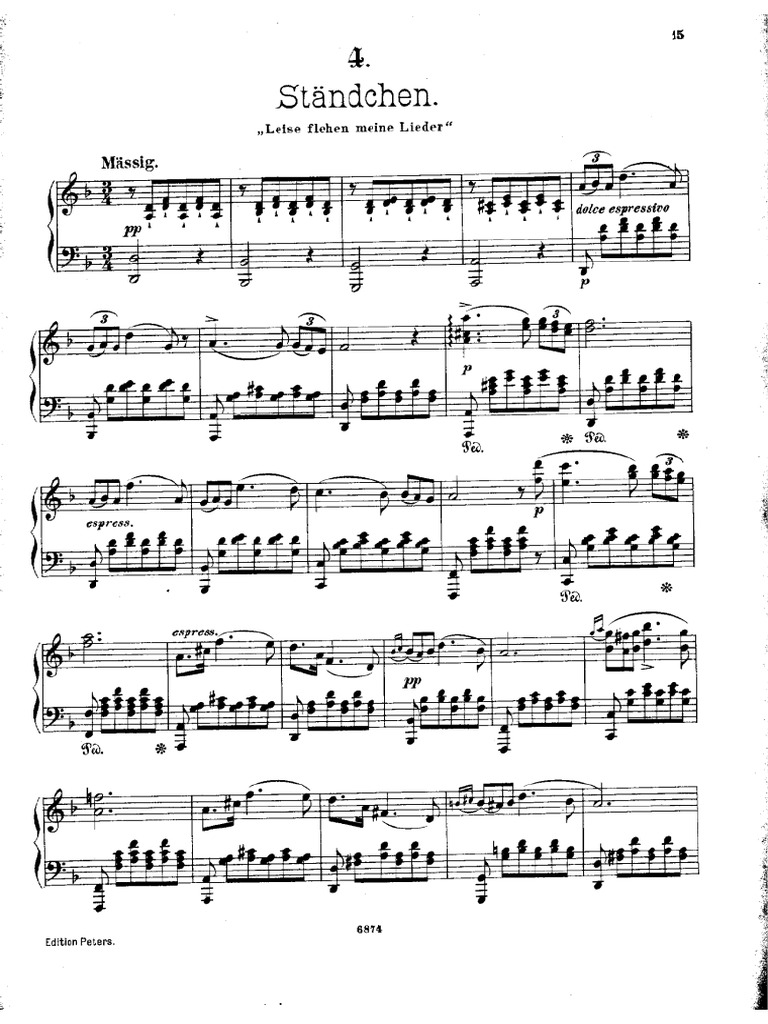 Schubert - Ständchen - Piano Solo - 104501 | PDF