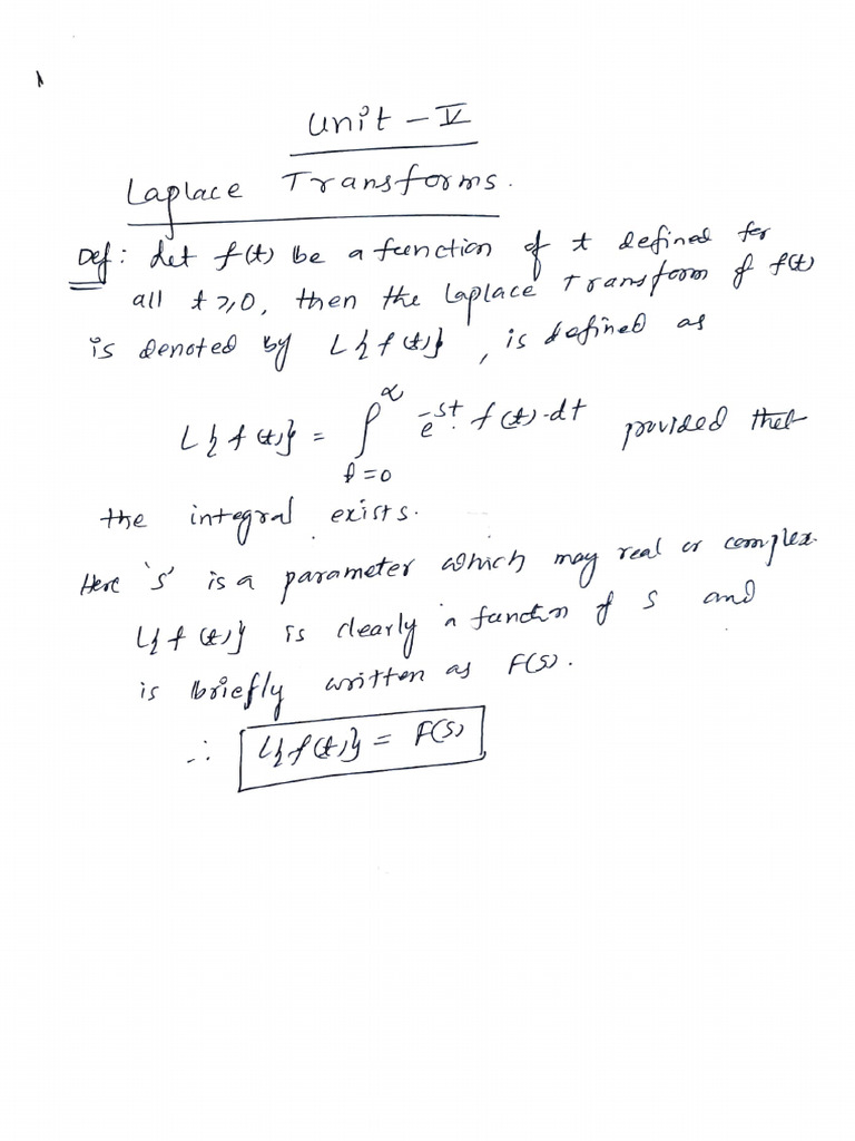 Laplace Transform Functions Explained | PDF