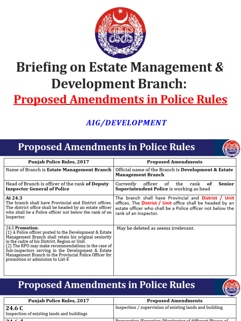 Police Estate Management Updates | PDF | Inspector | Government
