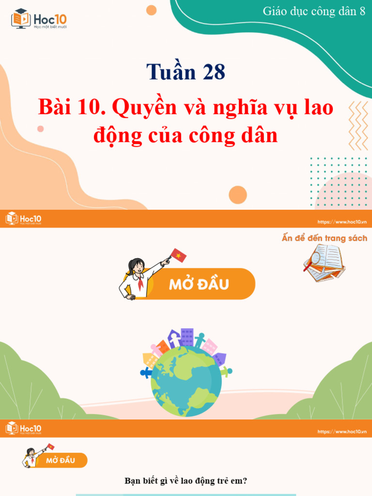 Bai 10. Quyen Va Nghia Vu Lao Dong Cua Cong Dan Tuan 28 | PDF