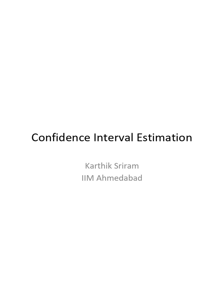 Confidence Interval | Download Free PDF | Confidence Interval | Sampling (Statistics)