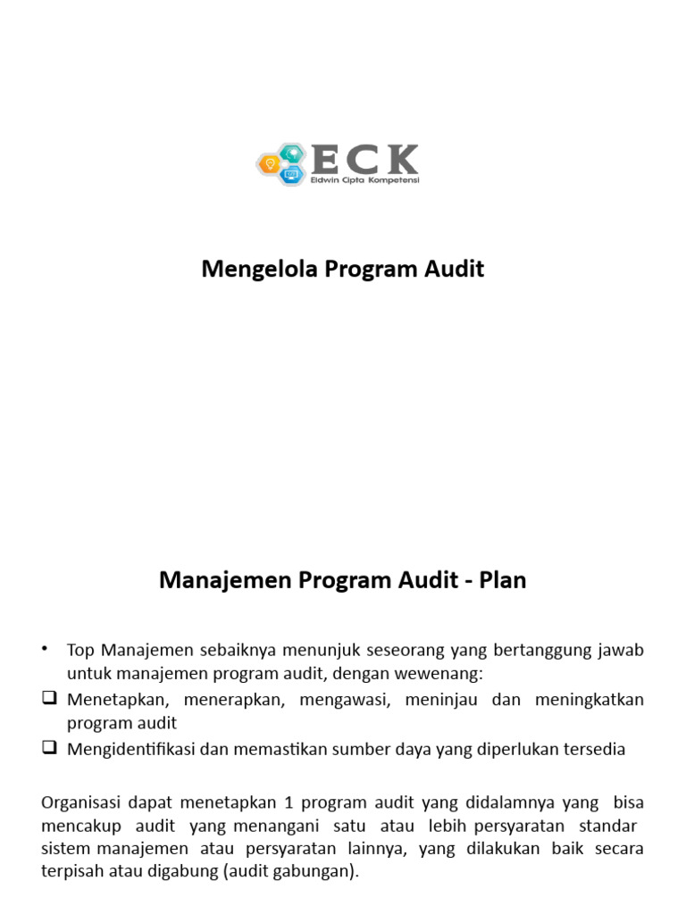 Mengelola Program Audit Atau Inspeksi Atau Asesmen Keamanan Pangan | PDF
