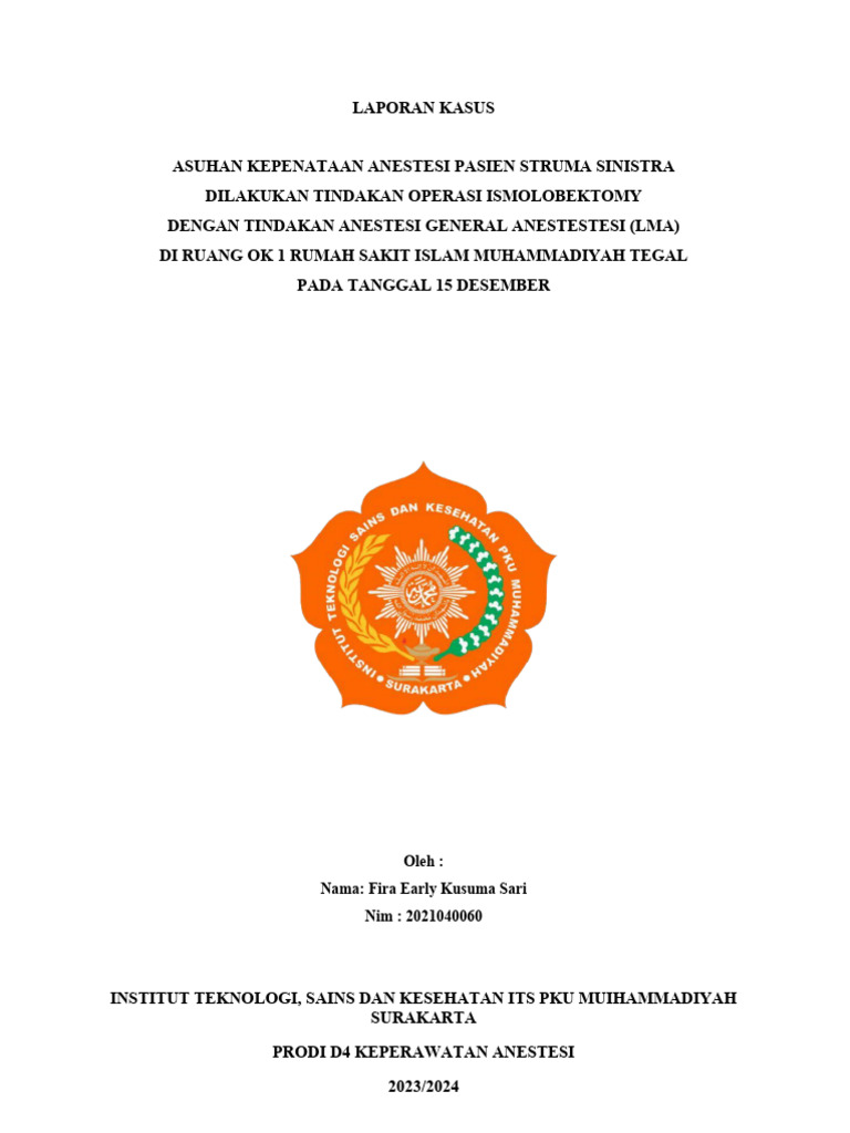 Anestesi Umum pada Operasi Struma | PDF