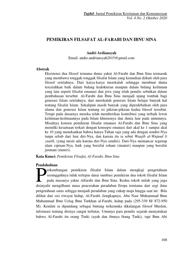 Filsafat Al-Farabi & Ibnu Sina | PDF | Ilmu Sosial