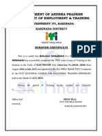 On The Job Training Certificate | PDF