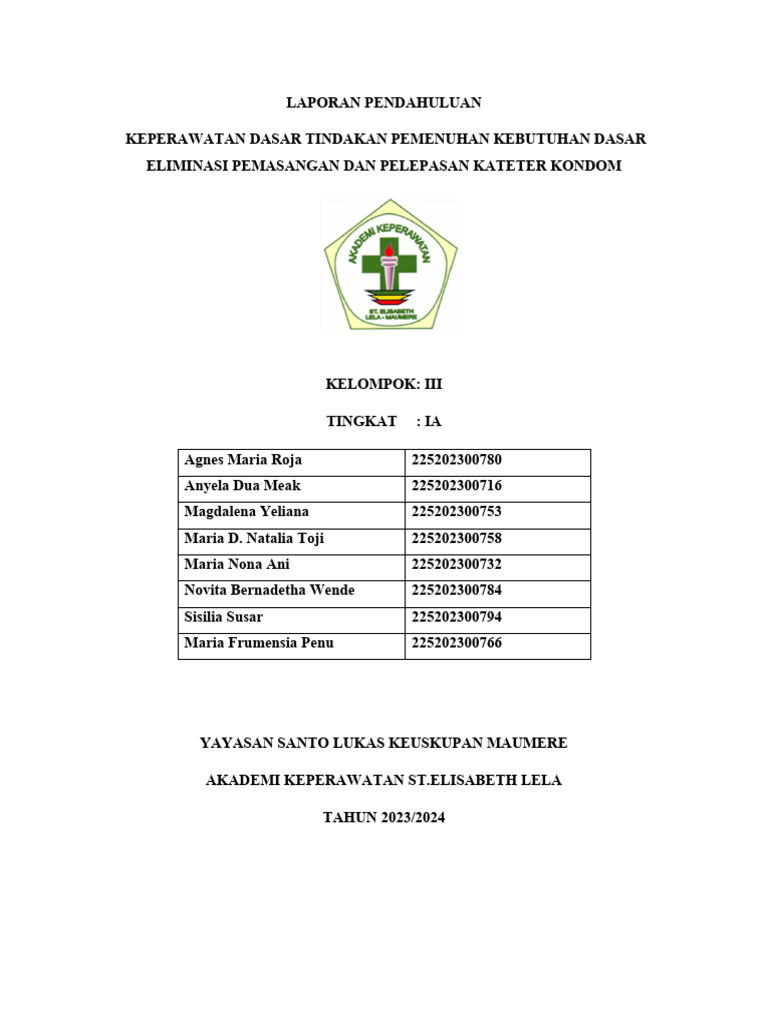 LP Pemasangan Dan Pelepasan Kateter | PDF | Griya & Taman | Sains & Matematika