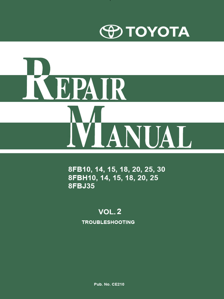 Toyota 8FB Forklift Troubleshooting Guide | PDF | Electrical Connector ...
