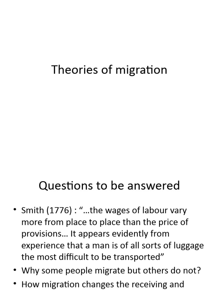 2 Theories of Migration 2023 10 16 16 50 38 | PDF | Cost Of Living ...