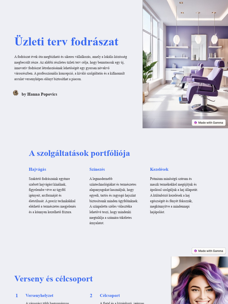 Uzleti Terv Fodraszat | PDF