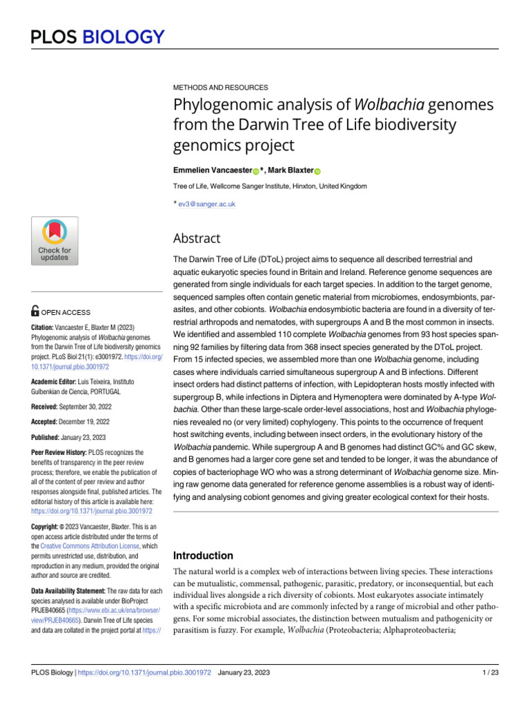 Journal Pbio 3001972 | PDF | Biology | Biotechnology