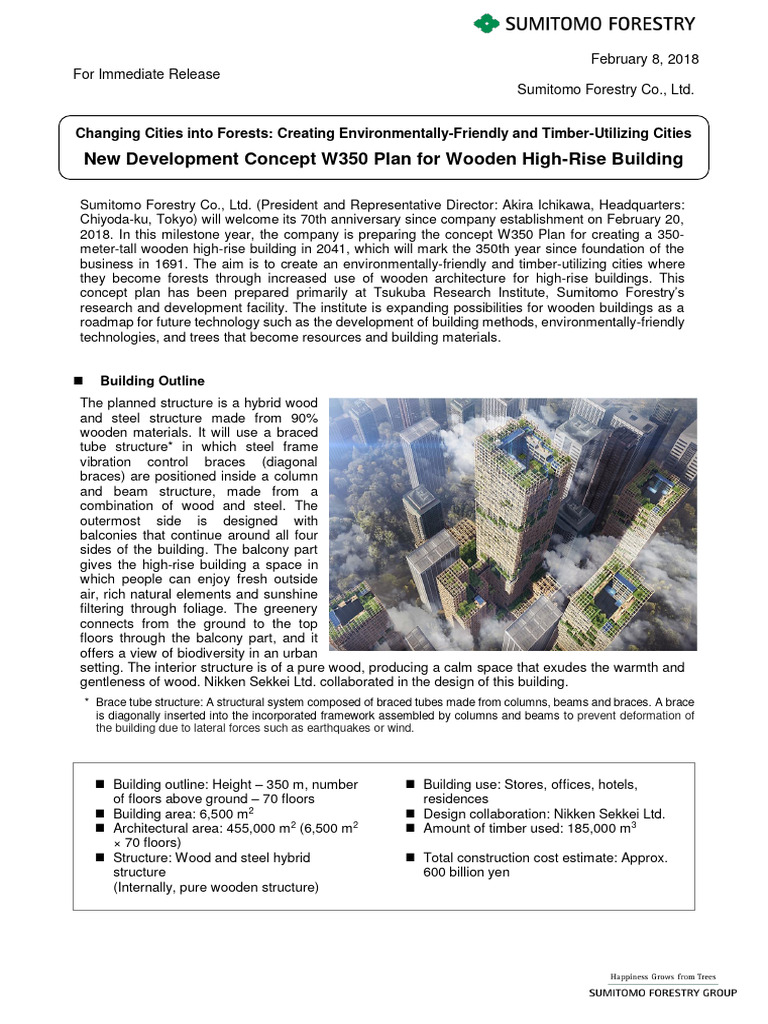 New Development Concept W350 Plan For Wooden High-Rise Building | PDF ...