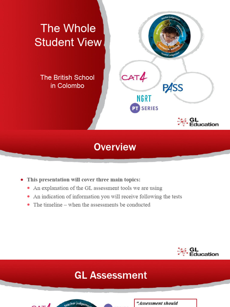GL Assessment Overview for Parents | PDF | Reading Comprehension | Literacy