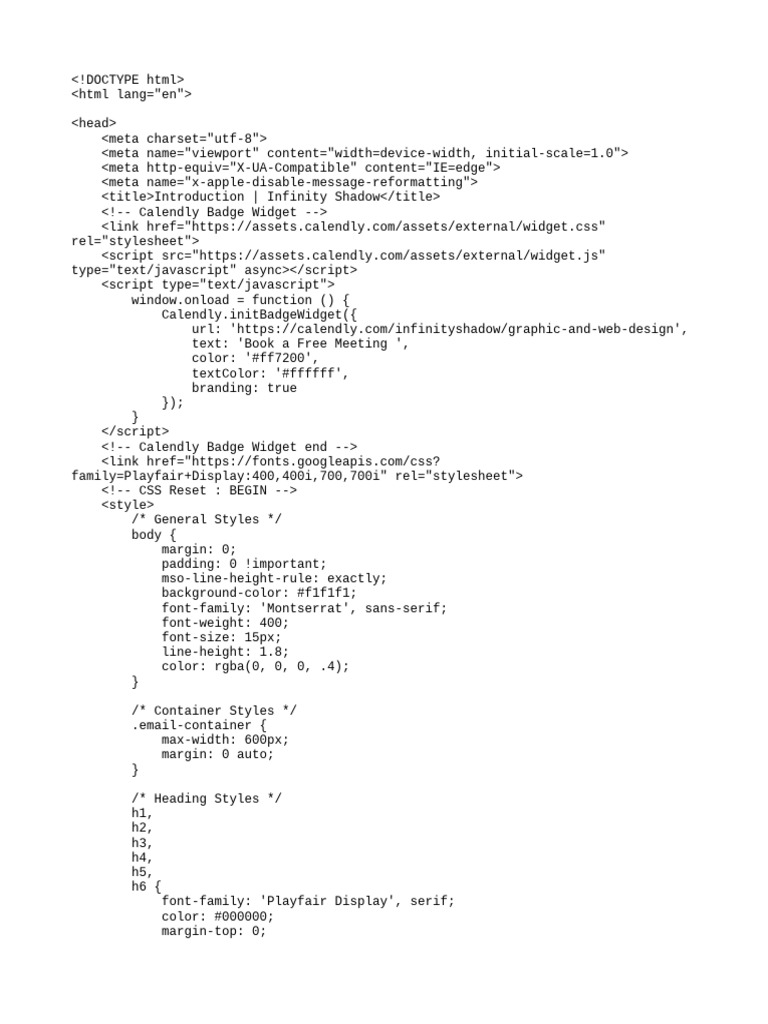 HTML Email | PDF | Web Design | Graphic Design