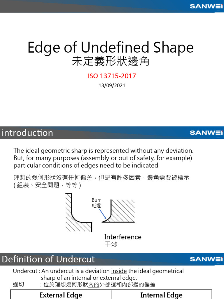 ISO 13715 - Edges of Undefined Shape | PDF
