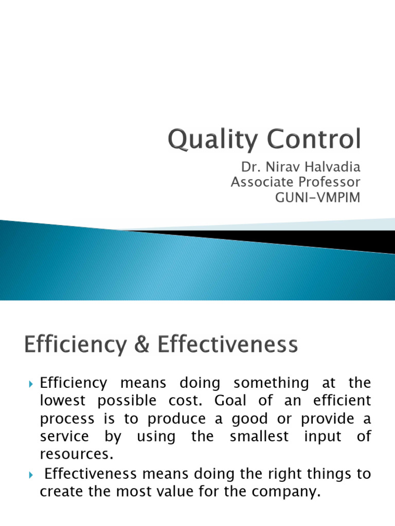 Quality Control | PDF