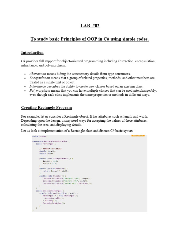 LAB02 | PDF | Method (Computer Programming) | Class (Computer Programming)