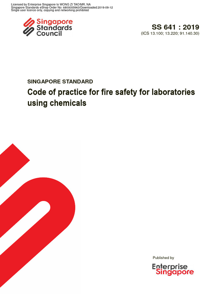 SS 641-2019 | PDF | Dangerous Goods | Laboratories