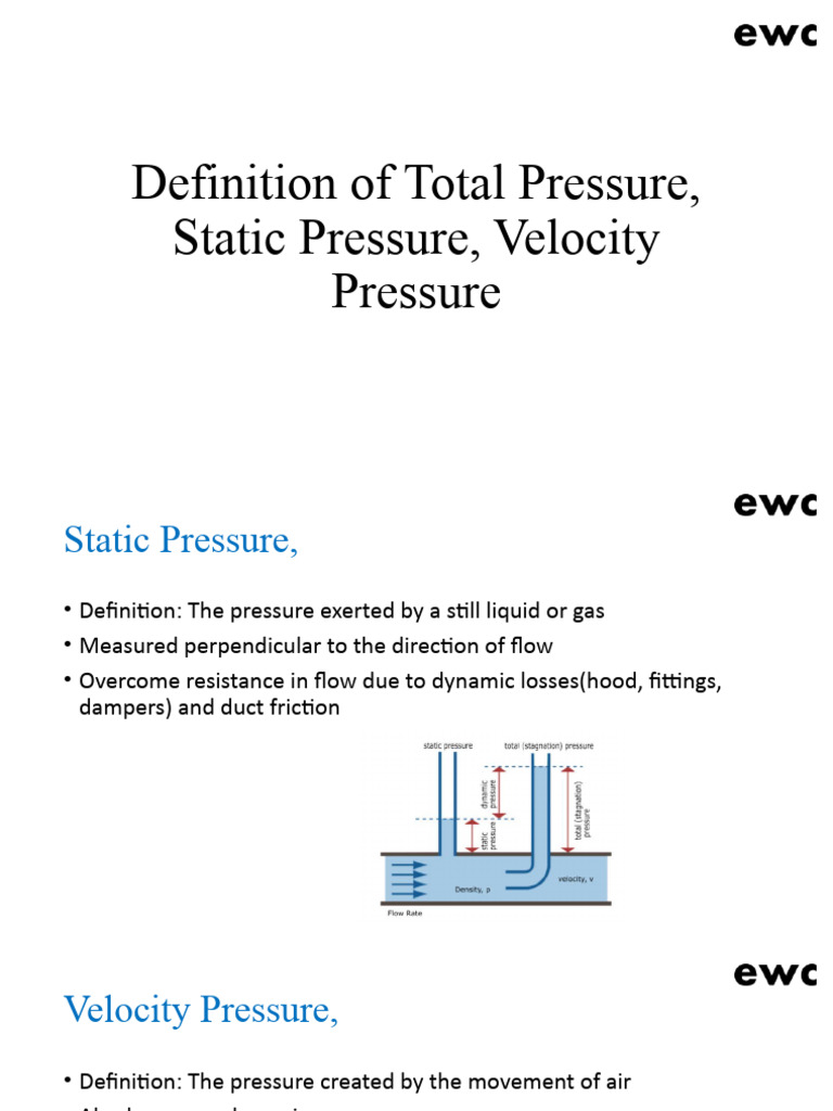 Understanding Total, Static, and Velocity Pressure | PDF | Pressure ...