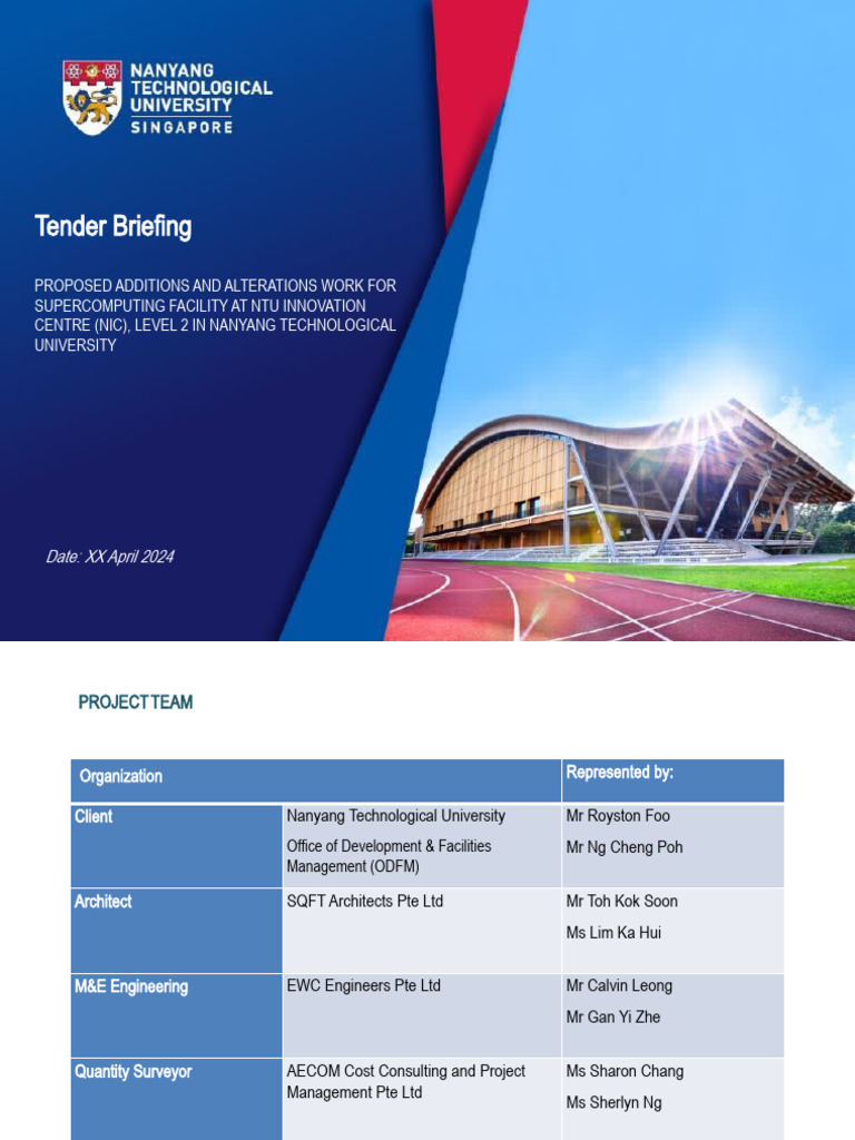 Tender Briefing Slides - DC - Archi - EWC | PDF | Plumbing | Security Alarm