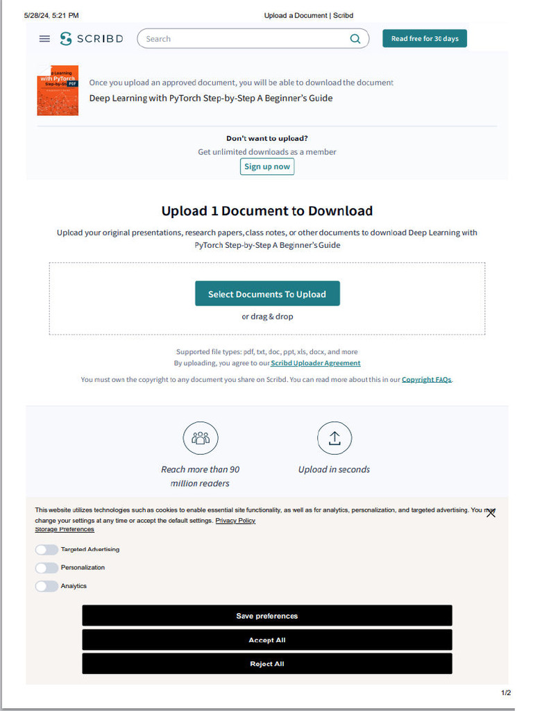 Scribd Upload Guide | PDF
