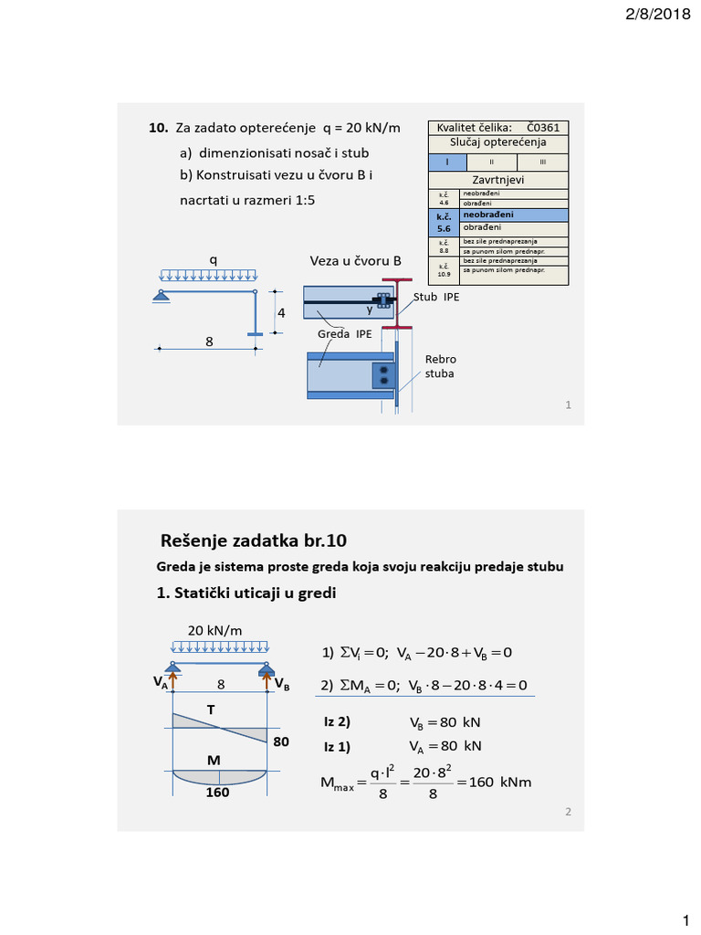 RESENI PRIMER ZADATAKA SA ISPITA Januar 2018 | PDF