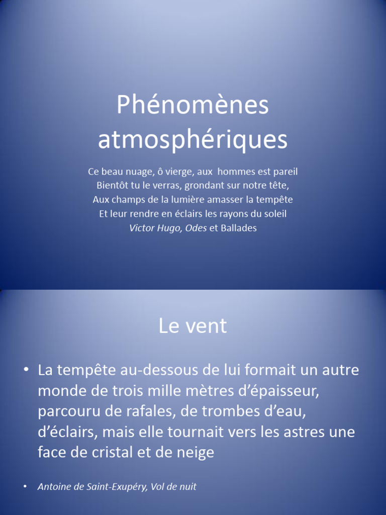 Phénomènes Atmosphériques | PDF | Tempêtes | Neige