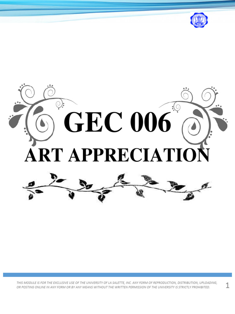 Gec 006 Art Appreciation Modules | PDF | Beauty | Idea