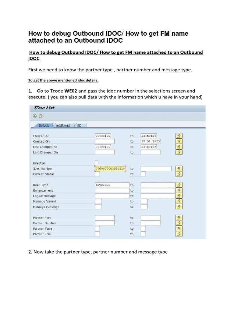 How To Debug Outbound IDOC | PDF | Computers
