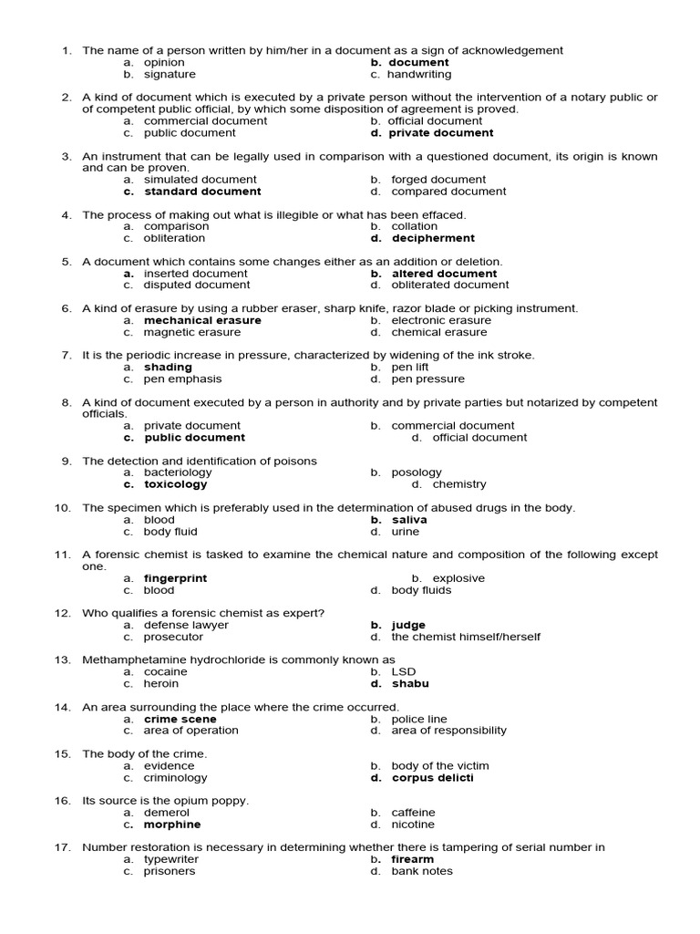 Forensic Science Application Exam | Download Free PDF | Fingerprint ...