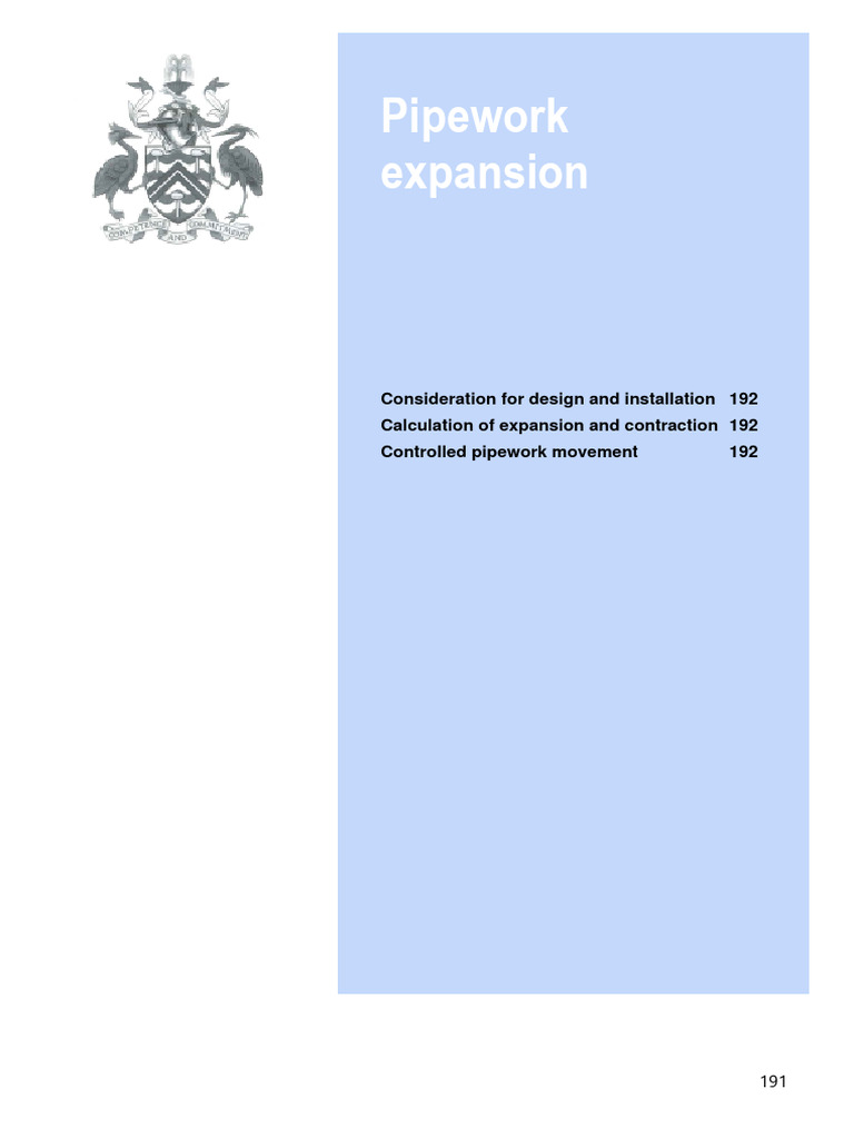 p191 p196 RFC - Pipework - Expansion V | PDF | Thermal Expansion | Pipe (Fluid Conveyance)