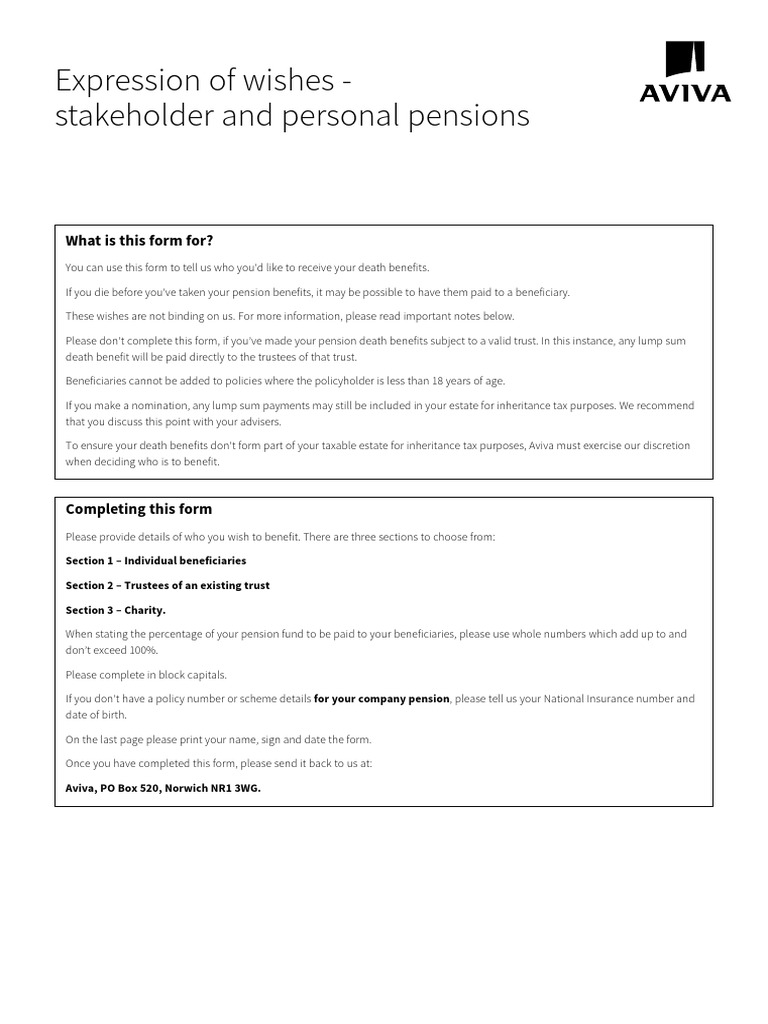 Expression of Wishes | PDF | Trustee | Pension