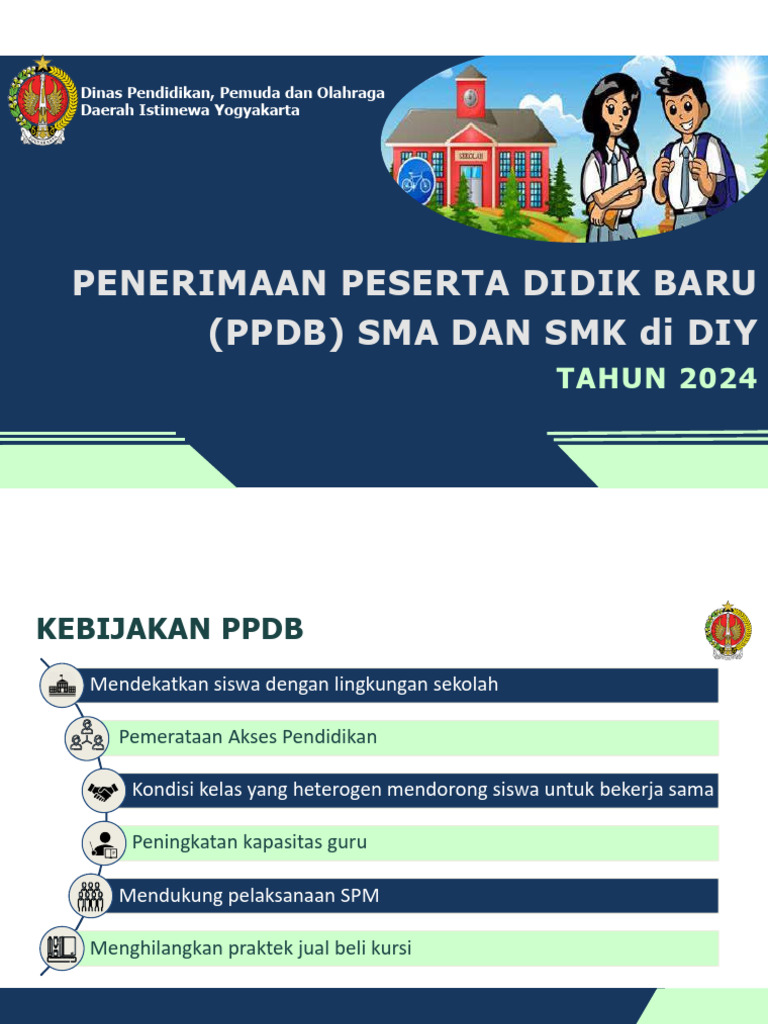 Kebijakan PPDB SMA Dan SMK DIY 2024 | PDF