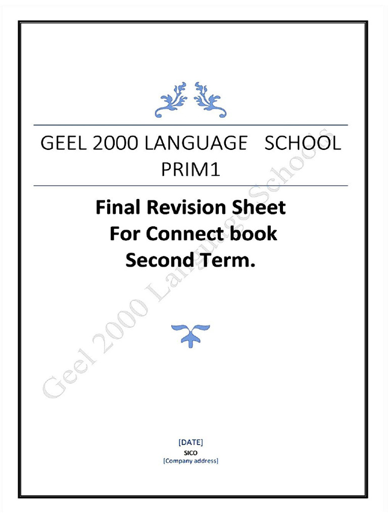 Connect & Connect Plus Prim 1 (Final Revision) | PDF